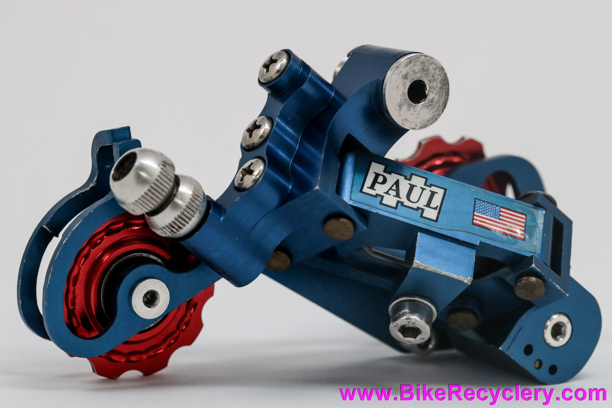 Paul Components Powerglide Rear Derailleur: Mid - 2nd Gen - Blue + Red ...