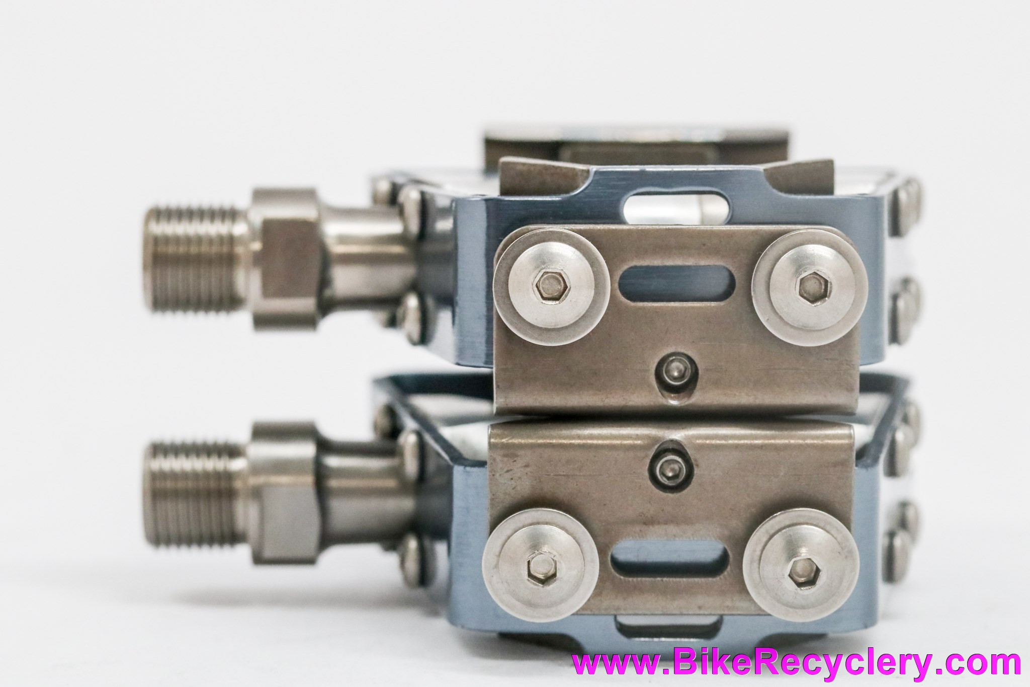 NOS Grafton Speed Traps Cross Pedals: Titanium - Blue Graphite Ano ...