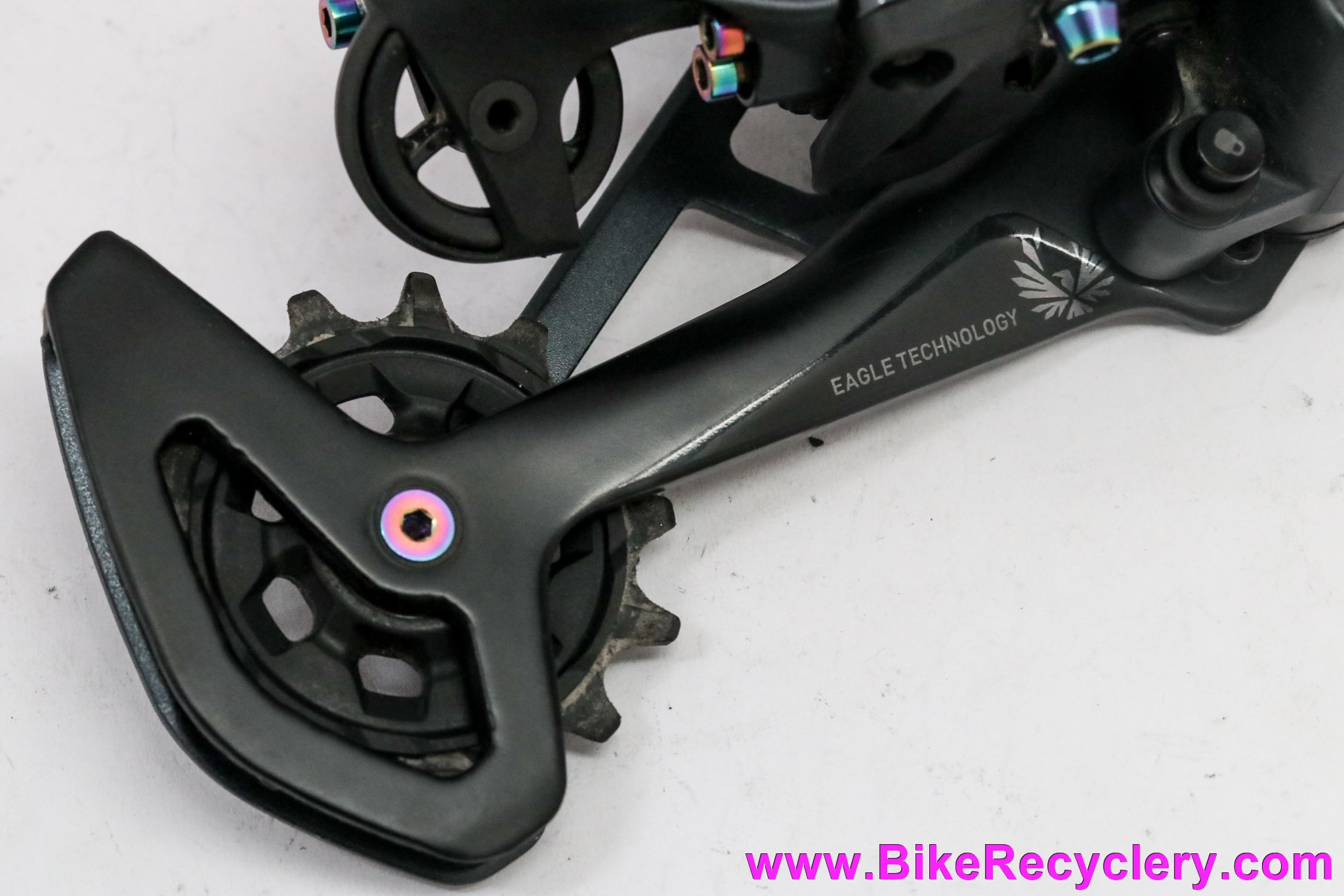SRAM XX1 Eagle Rear Derailleur: 12s Mechanical - Lunar - Ti Oil Slick ...