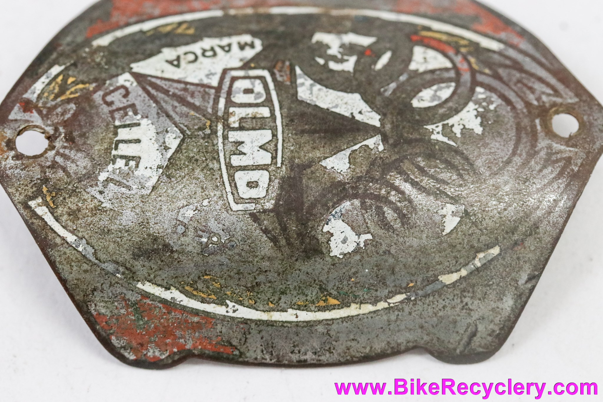 Olmo Head Badge: Brass - 1940's 1950's - Bike Recyclery