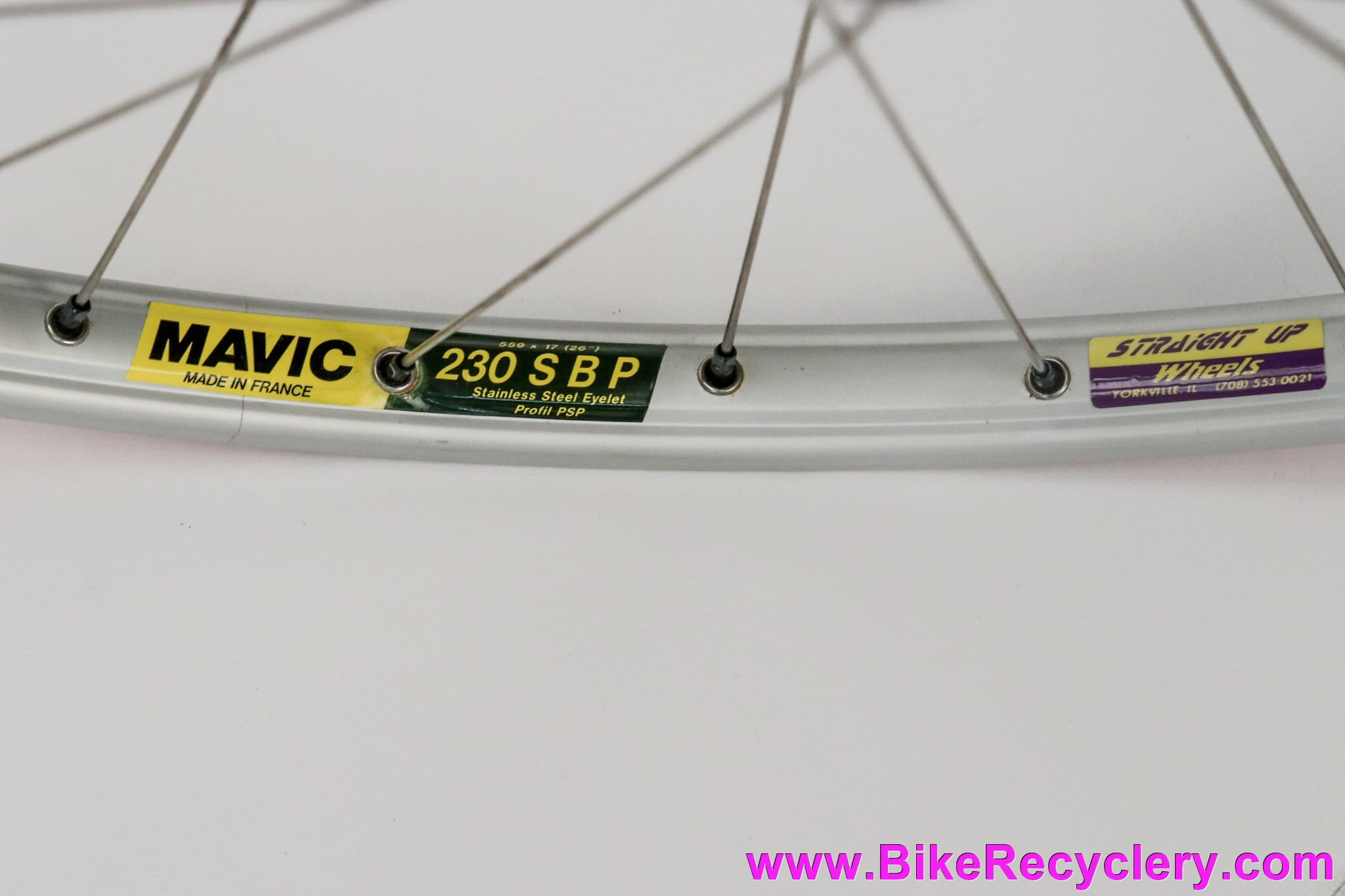 NOS 26" Wheelset: Mavic 230 SBP Rims - Hi-E Cassette Hubs - 32H x 8 ...
