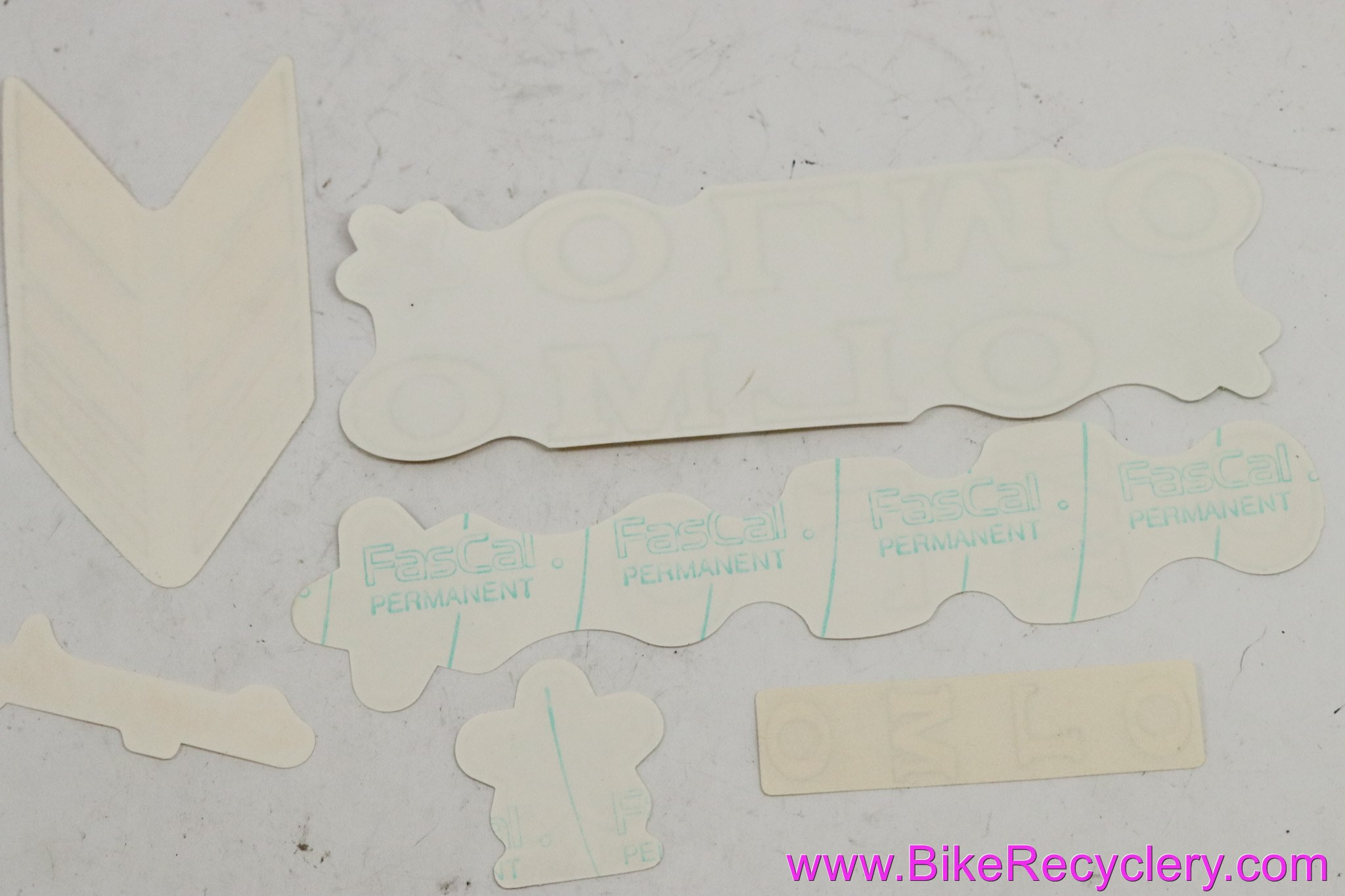 NOS OLMO Decal Set: Original 1980's - 6pc - Yellow / Red - Bike Recyclery