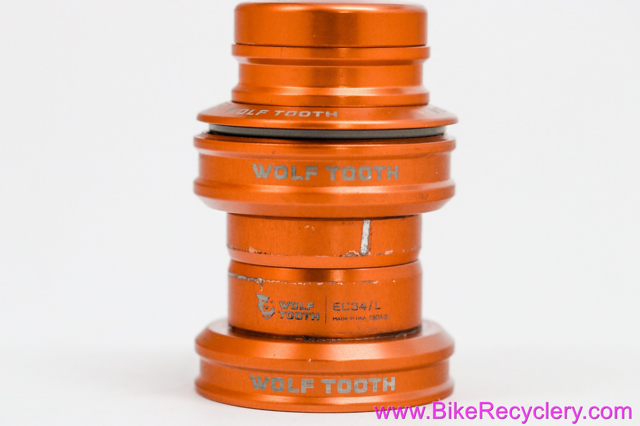 Wolf Tooth 1 1/8" Threadless Headset: EC34 - Orange (Near Mint) - Bike ...