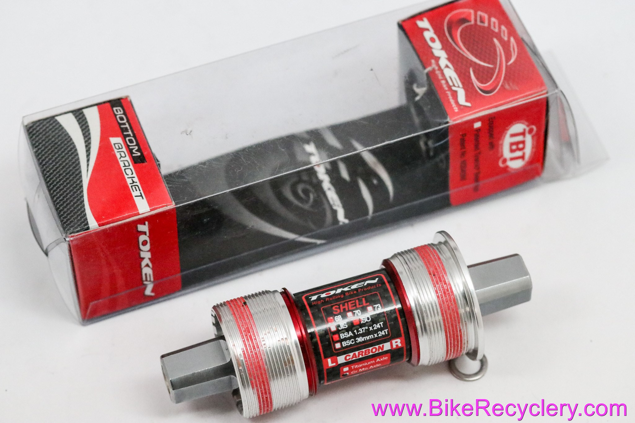 Token ISO Square Taper Bottom Bracket: 111mm x 68mm For Campagnolo 8/9 ...