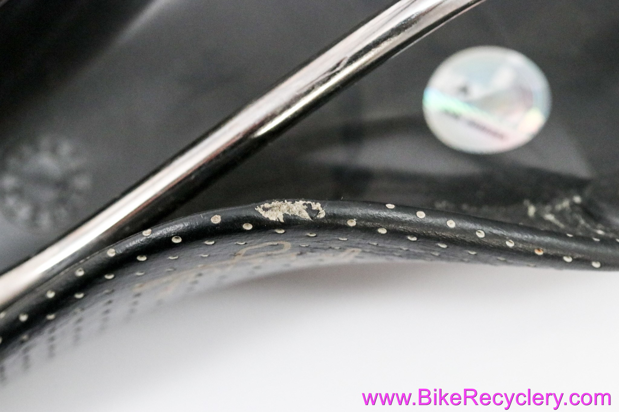 San Marco Regal Saddle: Black Perforated Leather - Nickel Rivets (New ...