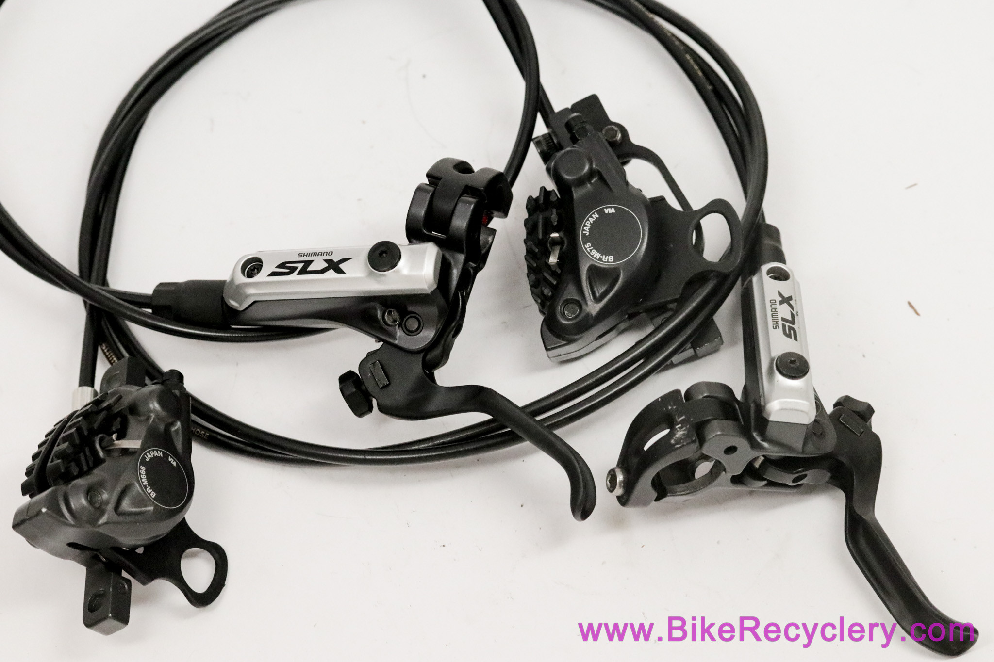 Shimano SLX Trail BR-M666 Hydraulic Disc Brakeset: Front/Rear Pair