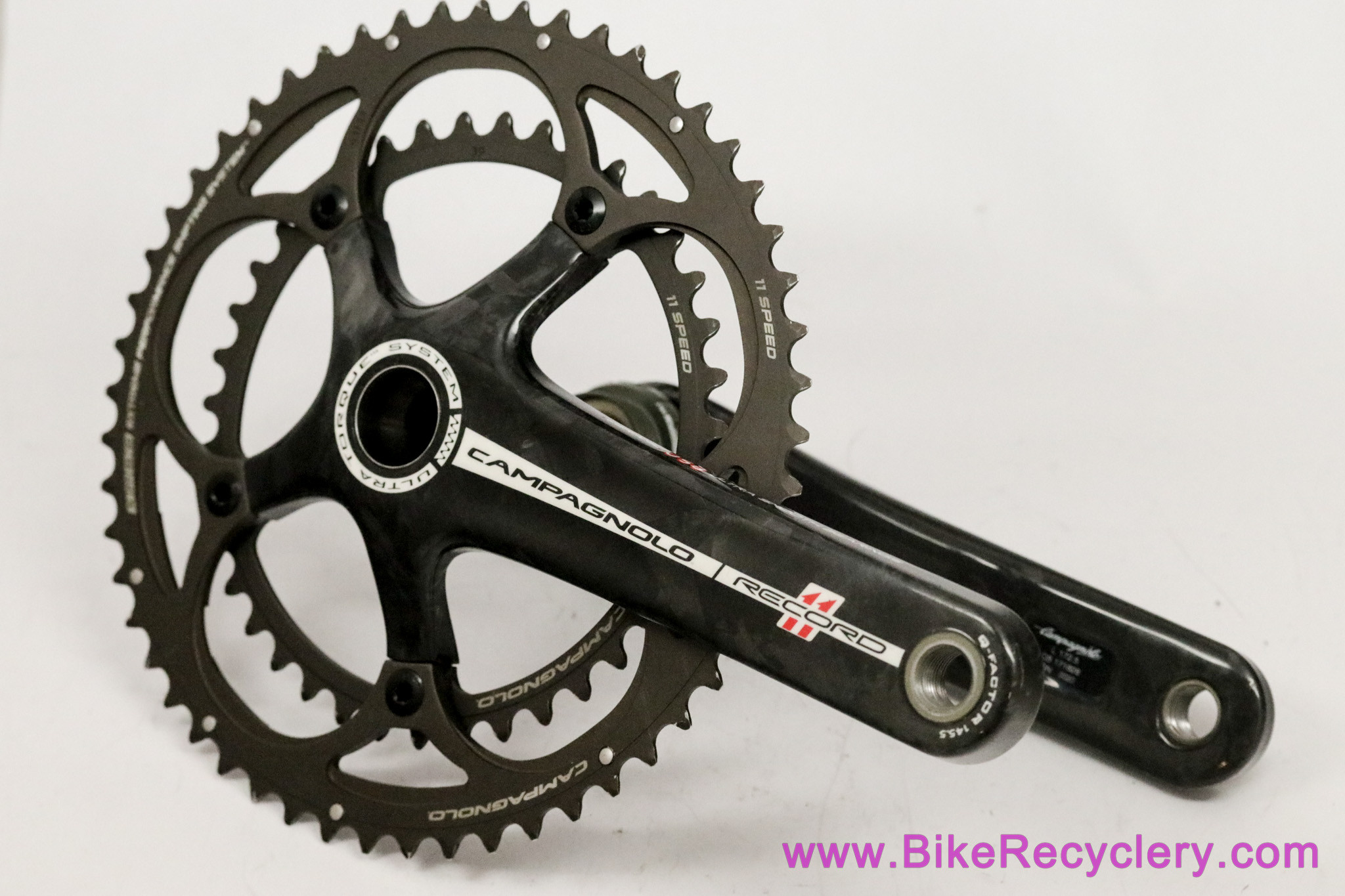 Campagnolo Record 11s Ultra Torque Crankset: 172.5mm x 53/39t - BSA BB ...