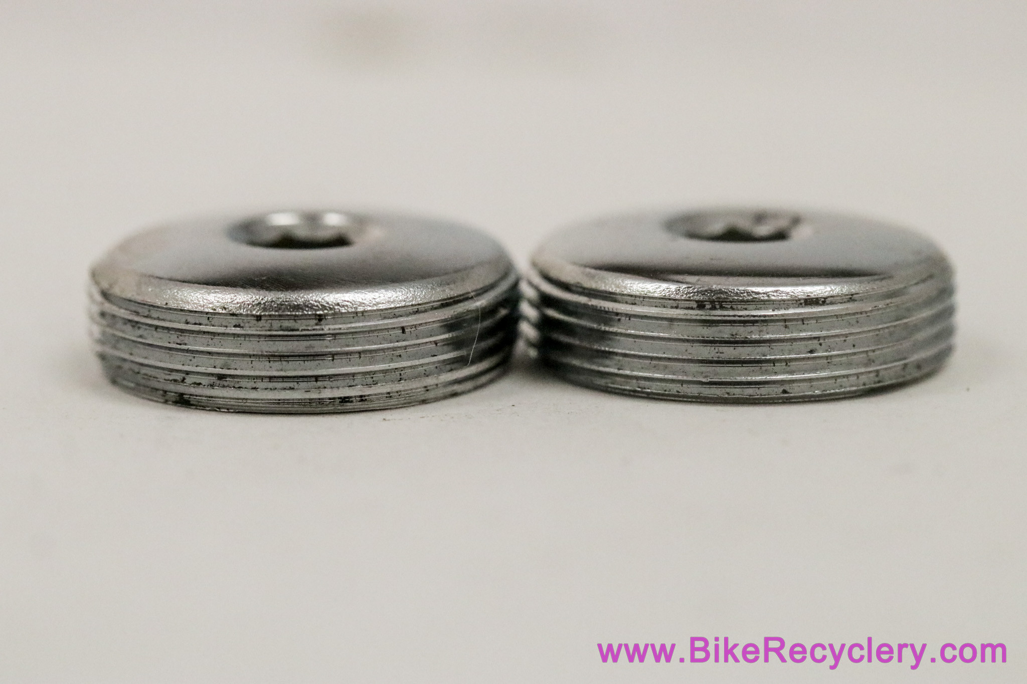NOS Chrome Crank Dust Caps: 5mm Key (Pair) - Bike Recyclery