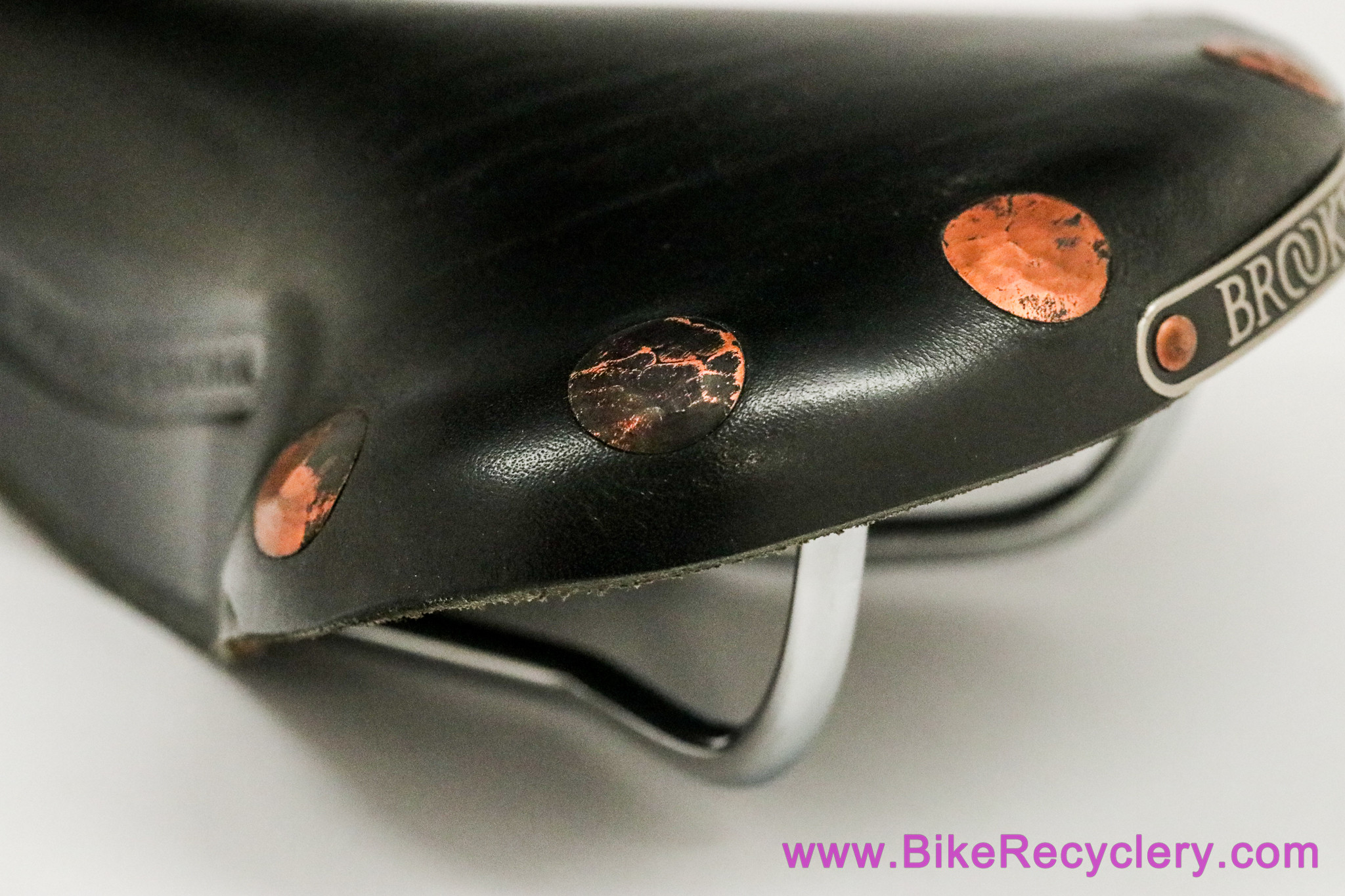 Brooks Team Pro Special Leather Saddle: Large Copper Rivets - Chrome ...