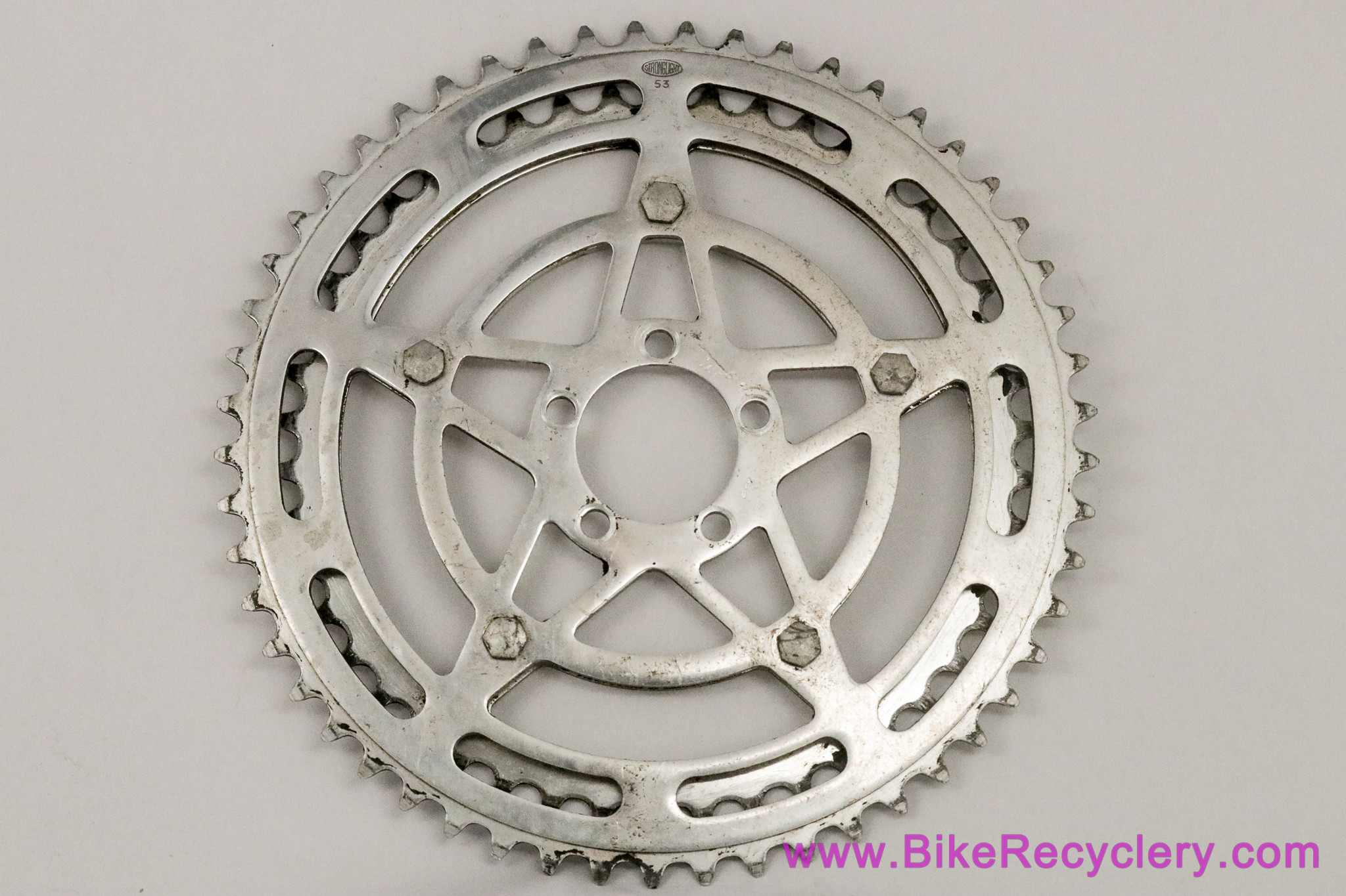 Stronglight 49D Chainring Set w/ Hex Bolts: 53t / 46t - 50.2mm x 122mm ...