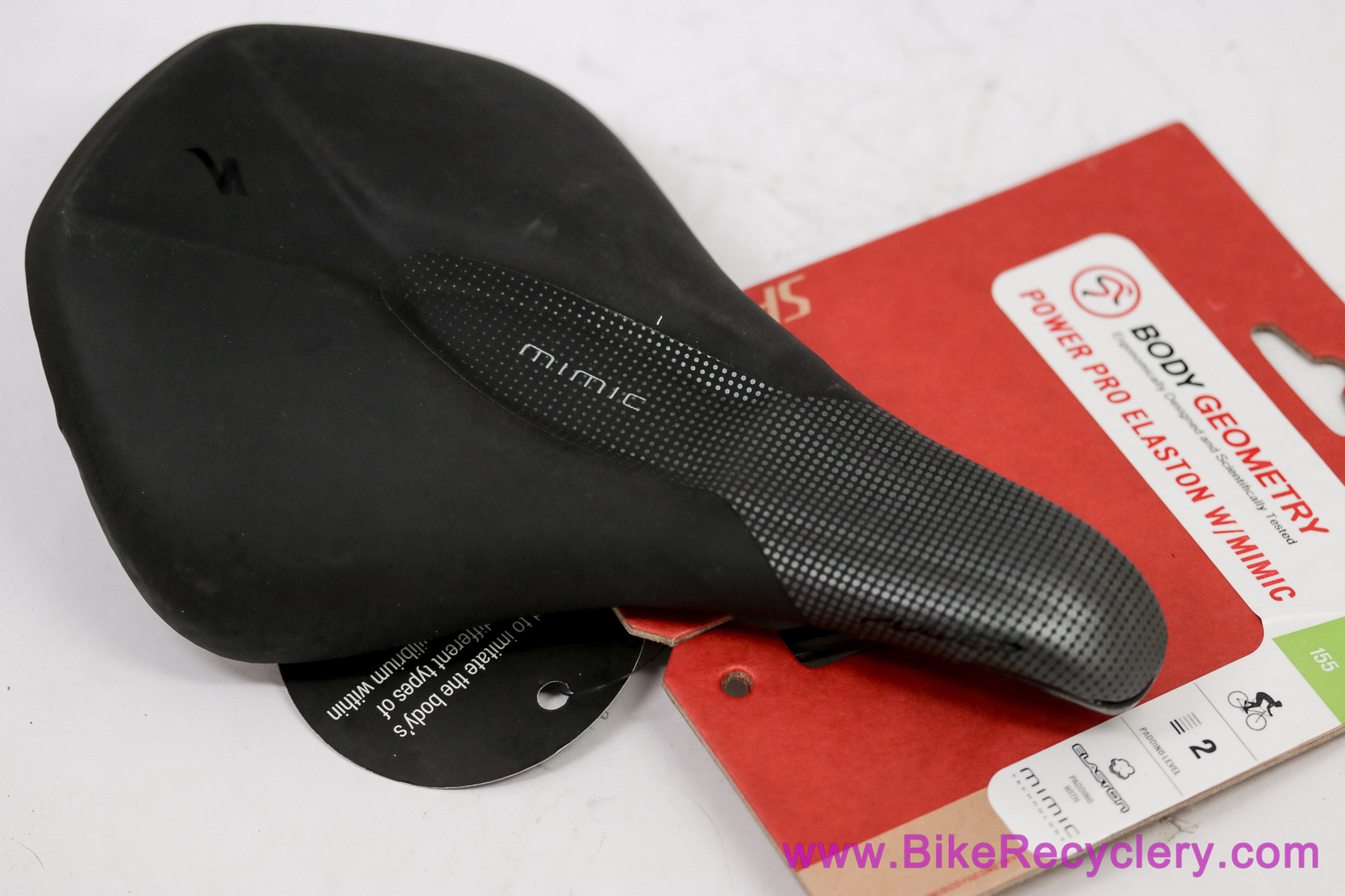 Specialized Power Pro Elaston w/ Mimic Saddle: 155mm - Ti Rails + Carbon Shell - Black (NEW ...