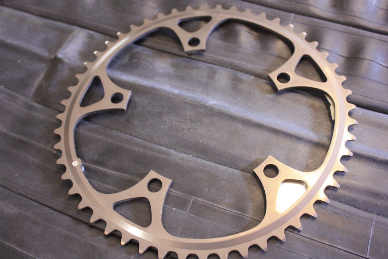 NOS Shimano BioPace Chainring 52t, 130 BCD, Dark Gray - Bike Recyclery