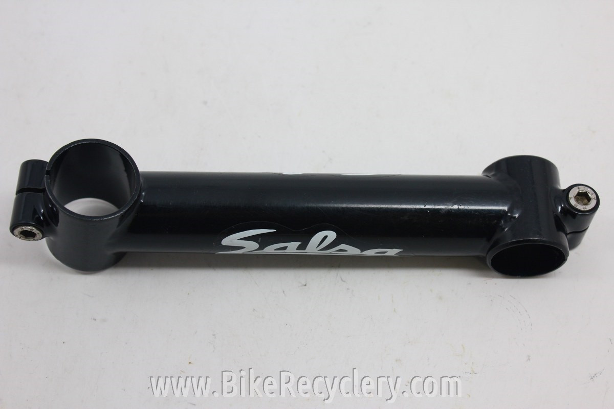 NOS Salsa Threadless Stem: 1 1/8" 150mm x 25.4 White Logos - Bike Recyclery