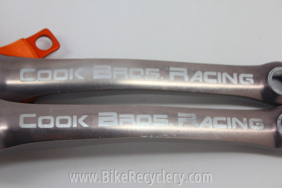 Cook Brothers F-Type Crankset: Grey w/ Red Spider, Dust Caps, 176mm ...