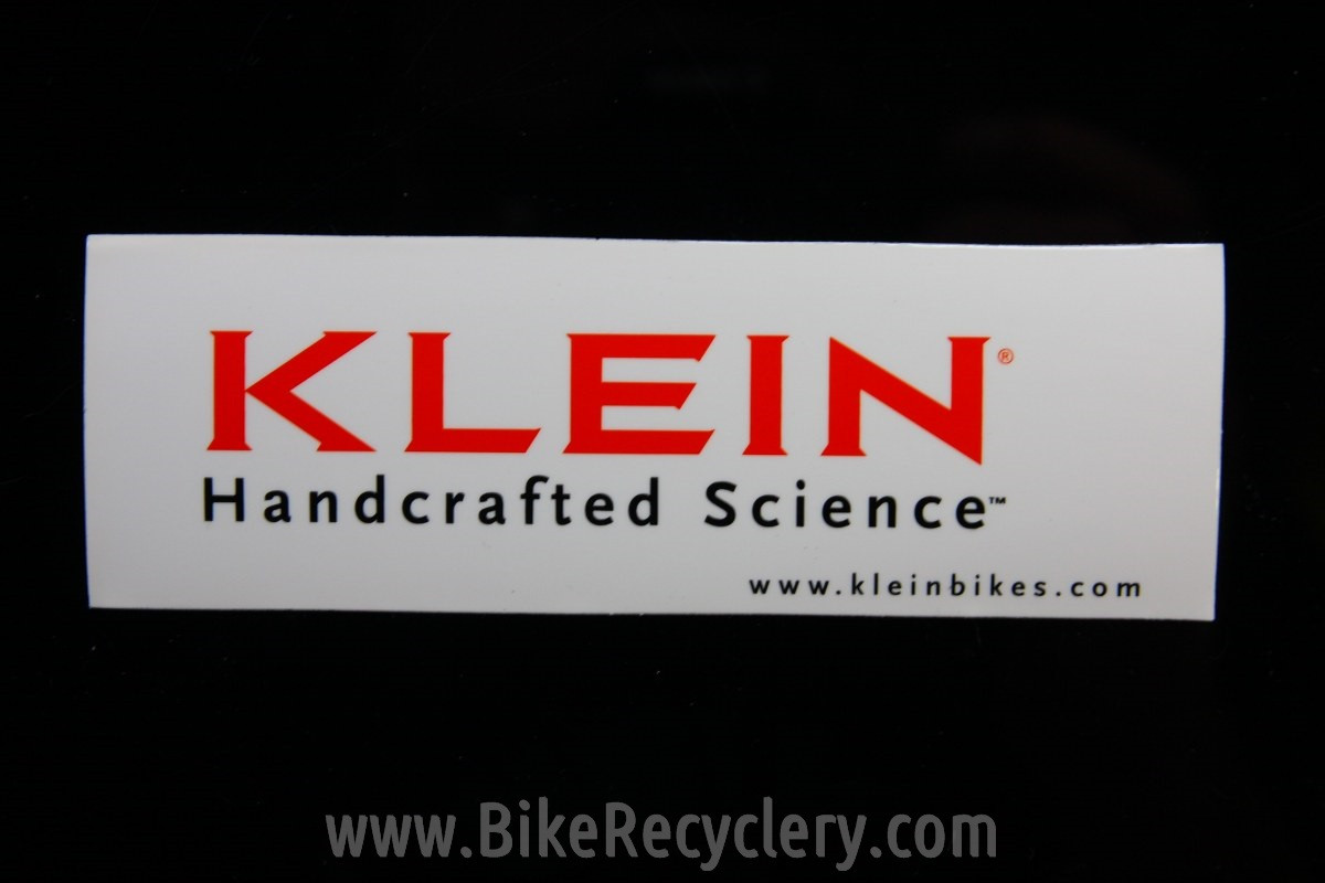 Klein Handcrafted Science Sticker: White - 4.6" x 1.5" - 1990's / 2000 ...