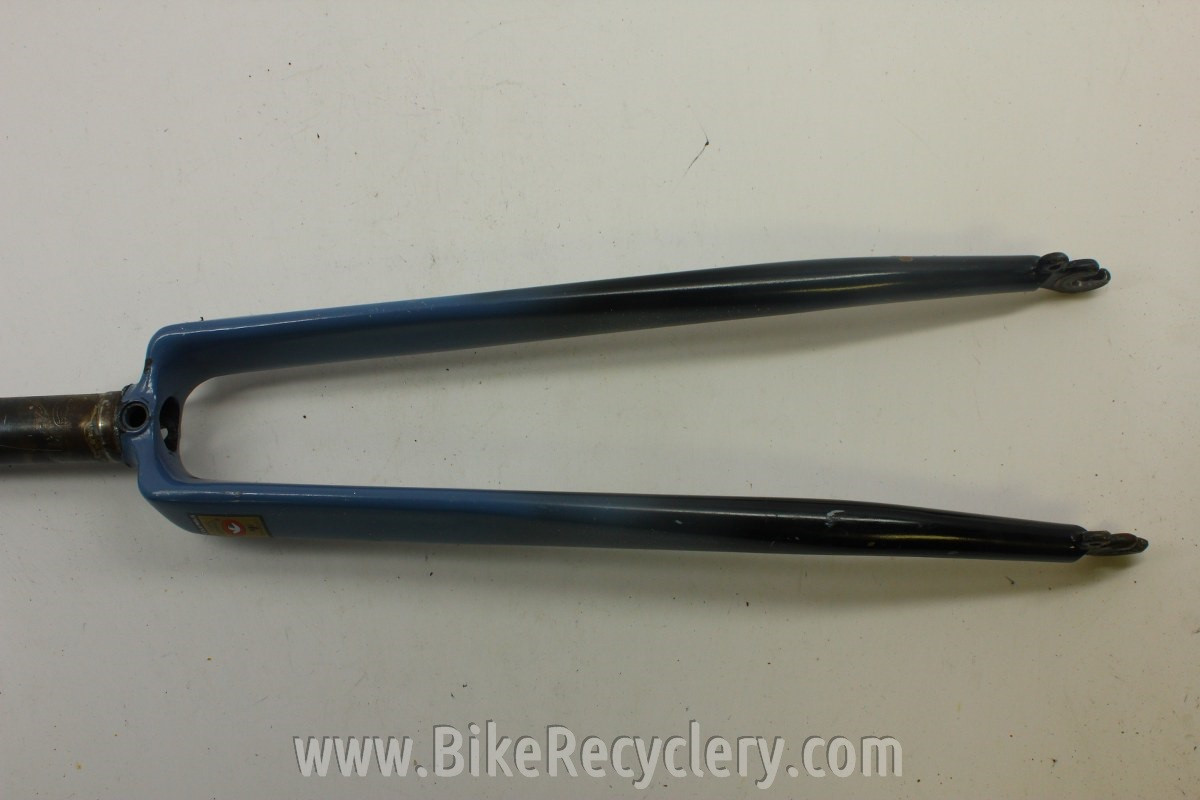 Vintage Columbus Max Steel Aero Fork: 1" Threaded, Blue/Black, Fender ...