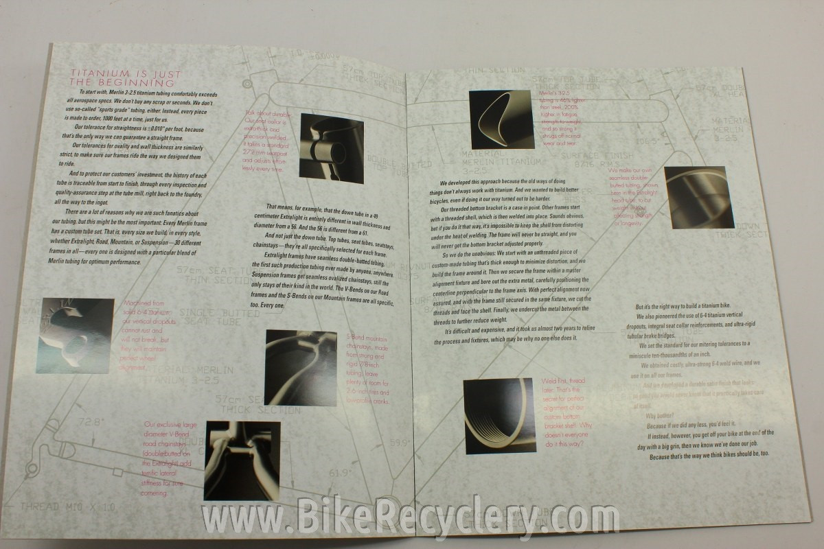 1990's Merlin Titanium Catalog & Articles: Rare! - Bike Recyclery