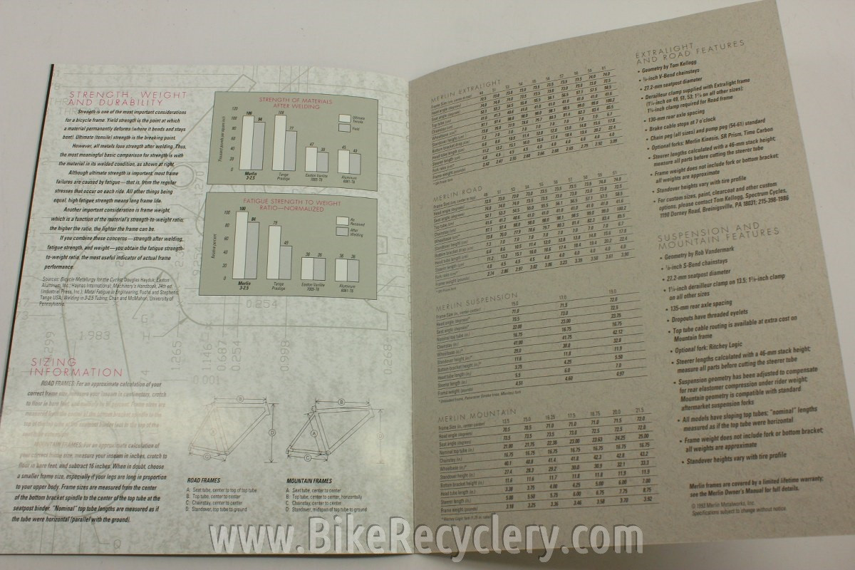 1990's Merlin Titanium Catalog & Articles: Rare! - Bike Recyclery