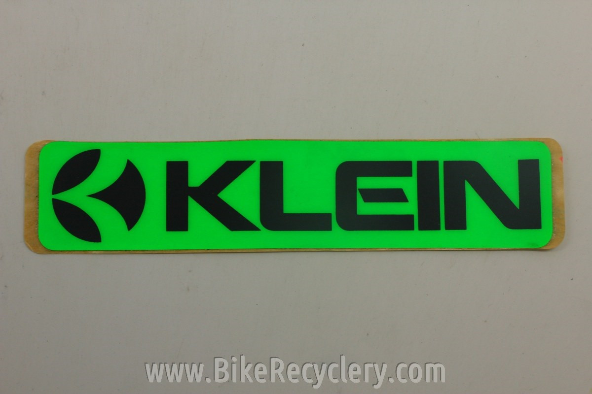 KLEIN Bicycles Sticker: THICK Textured Vinyl w/ 3M Adhesive, Neon Green ...