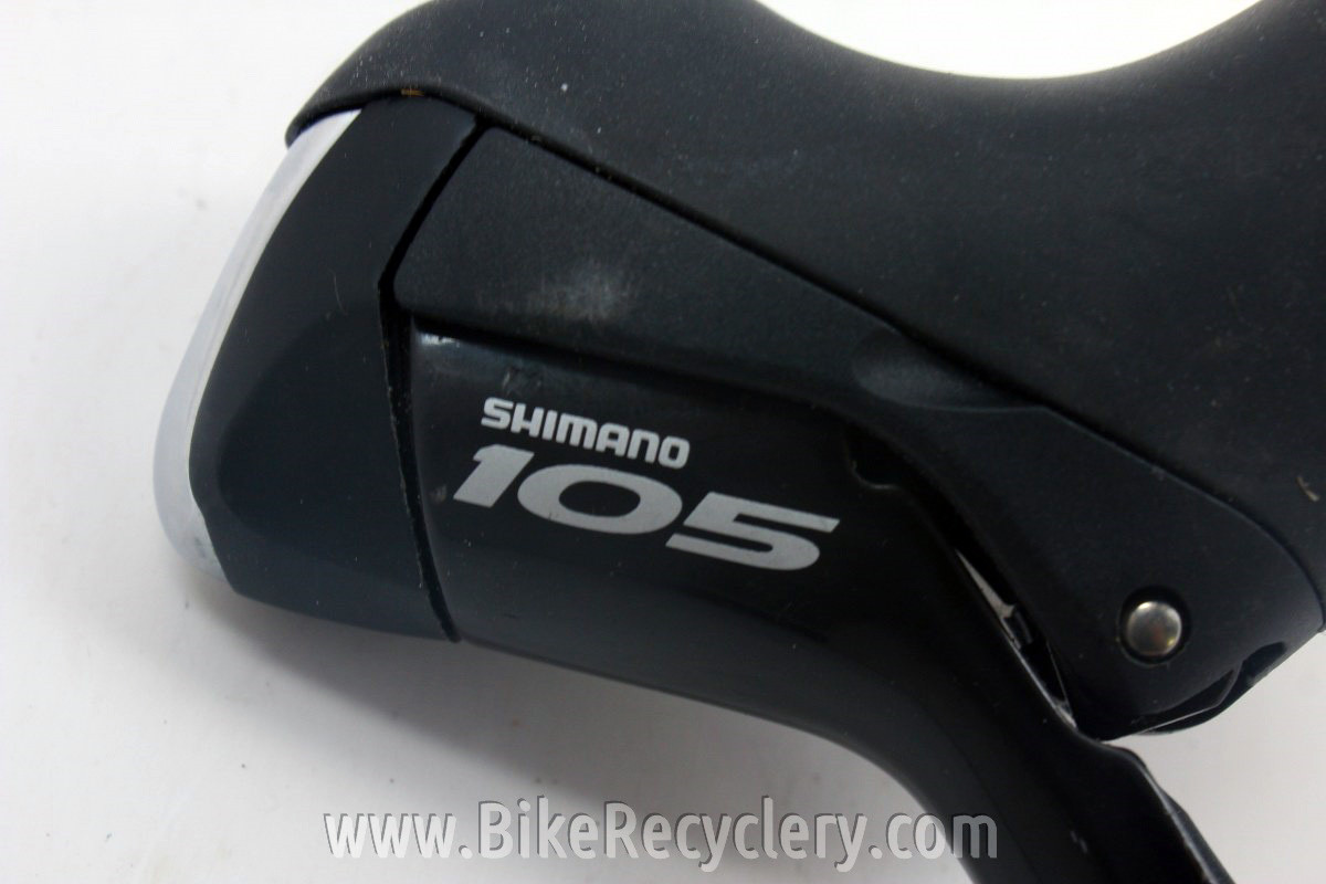 Shimano 105 STI Shifter: Left, Double, Black New Take-Off - Bike Recyclery