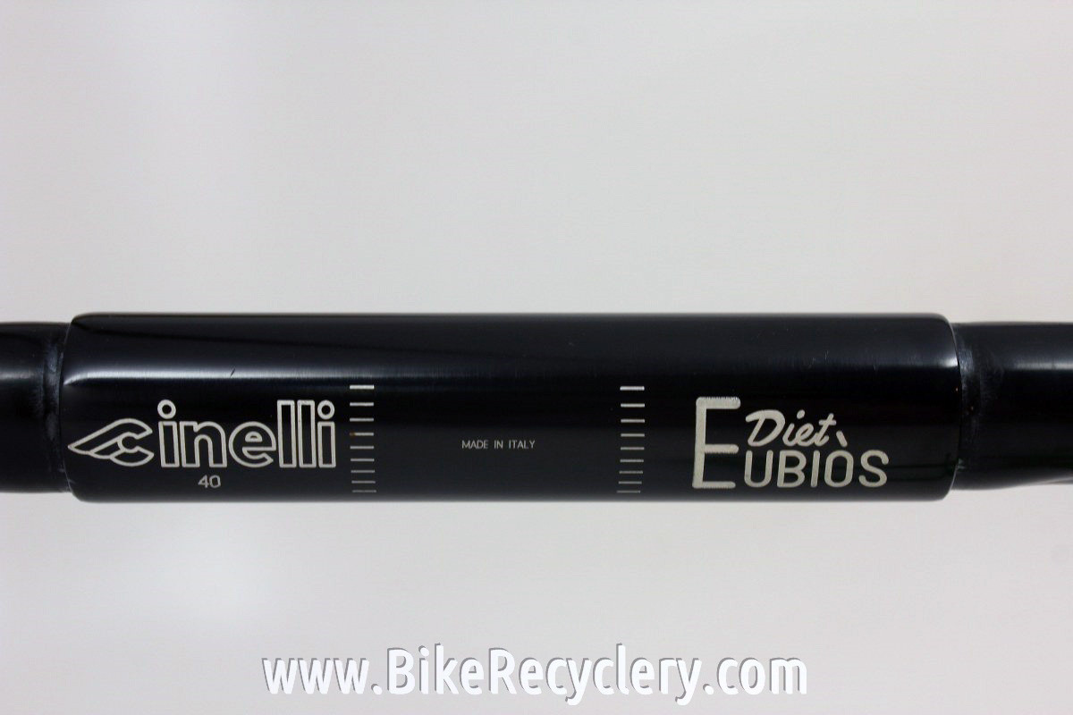 NOS Cinelli Diet Eubios Road Drop Handlebar: Black, 40cm (c-c), 26.4mm ...