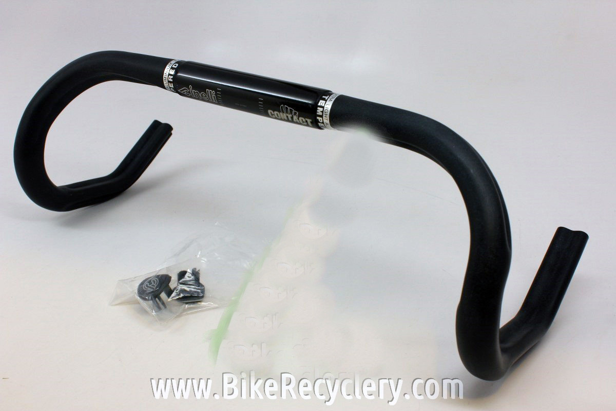 NOS Cinelli Diet Eubios Road Drop Handlebar: Black, 40cm (c-c), 26.4mm ...