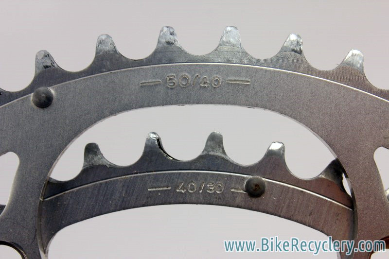 Vintage Campagnolo Record / Racing T Triple Chainring Set: 50/40/30t ...