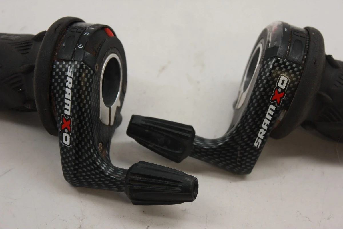Sram X.0. Gripshifters: 9 speed, Carbon 2354 - Bike Recyclery