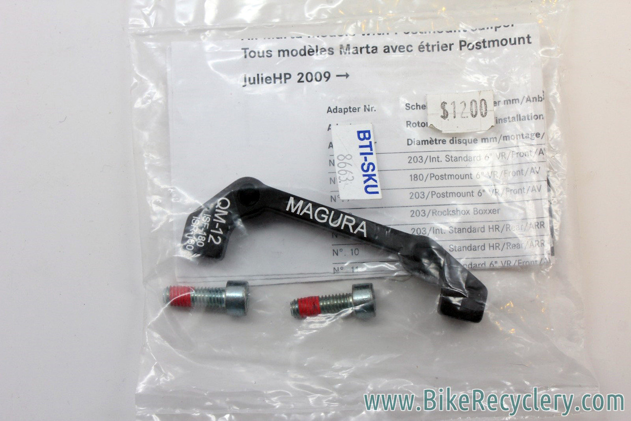 Magura QM-12 ISF-180, ISR 160 Disc Brake Adapter: For front 180mm or ...