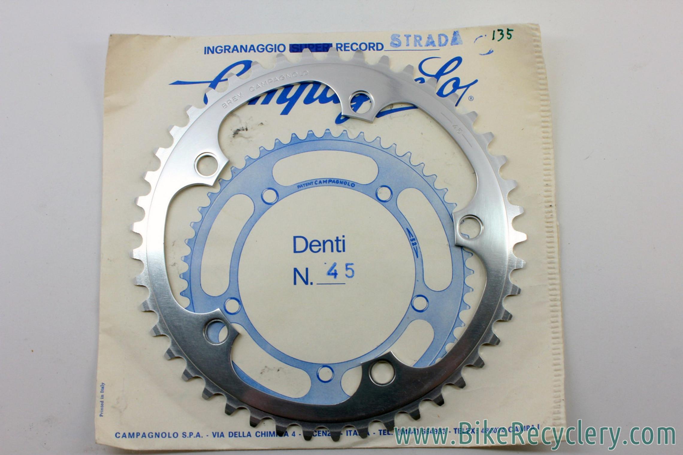 NIB/NOS Campagnolo C-Record Strada Chainrings: 135mm BCD - 7/8/9 Speed - Various Sizes - Bike ...