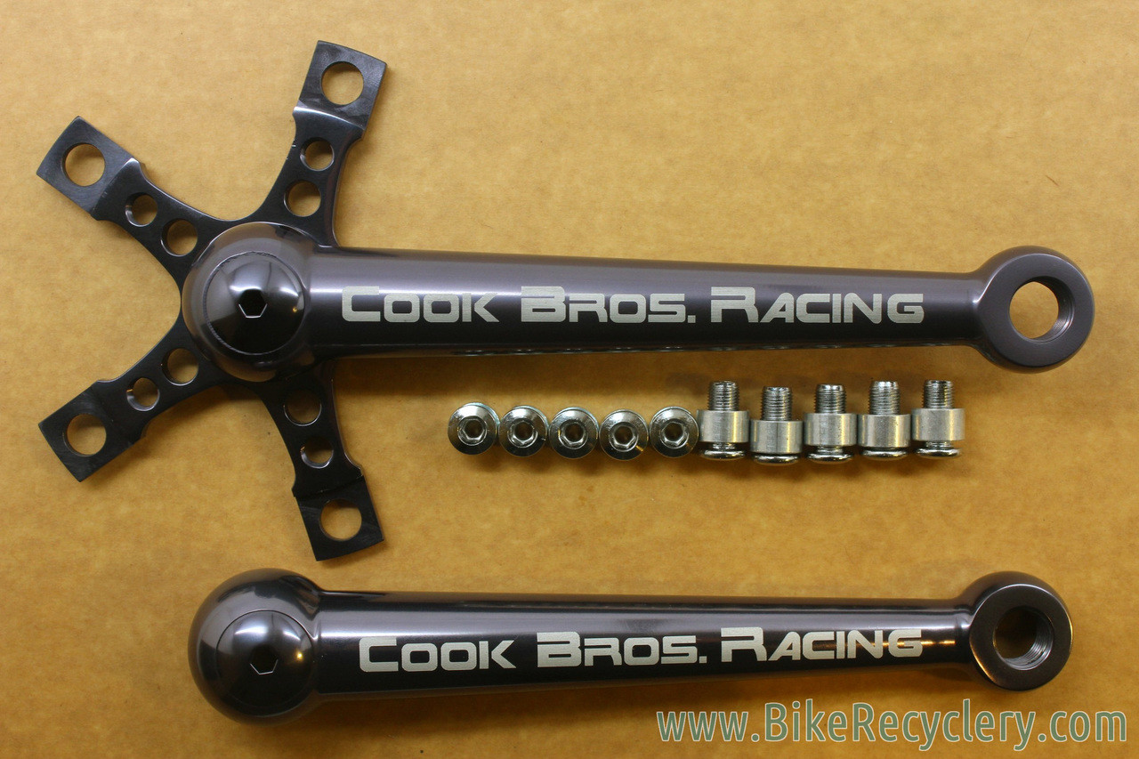 NOS Cook Bros Racing RSR Crank Arms: Pewter - 176mm - 110/58mm - Dust ...