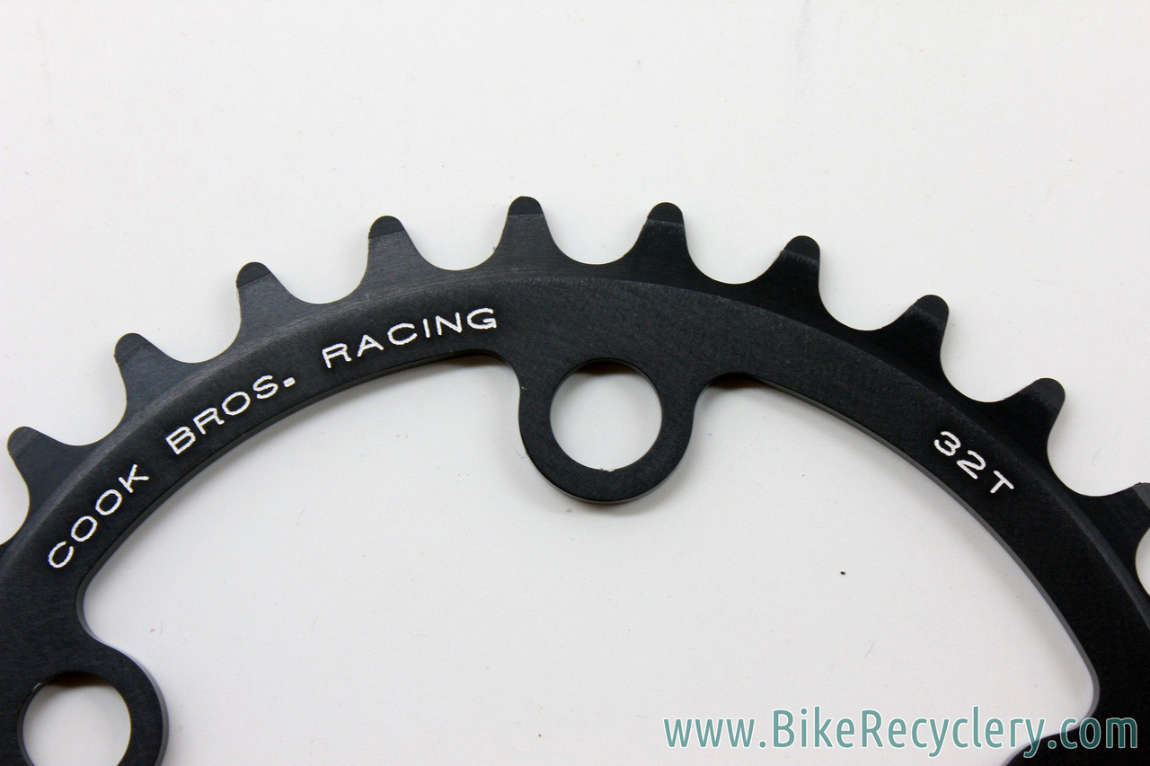 NOS Cook Bros Chainring: 32T x 94mm - Black Anodized - Bike Recyclery