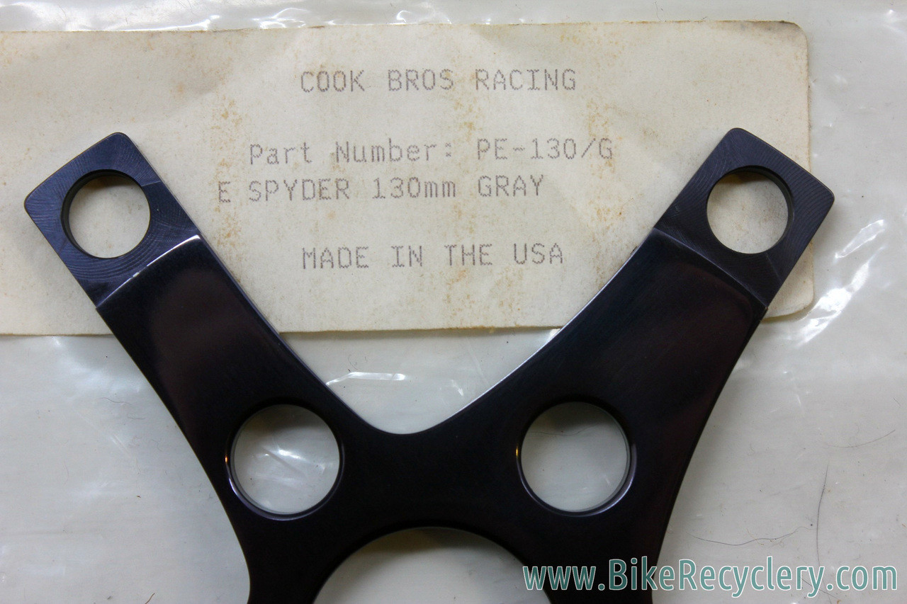 NOS/NIB Cook Brothers E-Type Crank Spyder: 130mm ROAD - Grey (Pewter ...