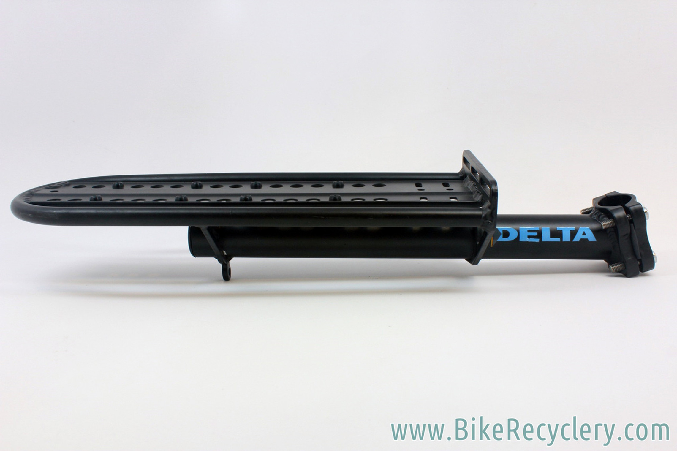 Delta Beam Rear Pannier Rack: Seatpost Mount Clamp - Black - Bike Recyclery