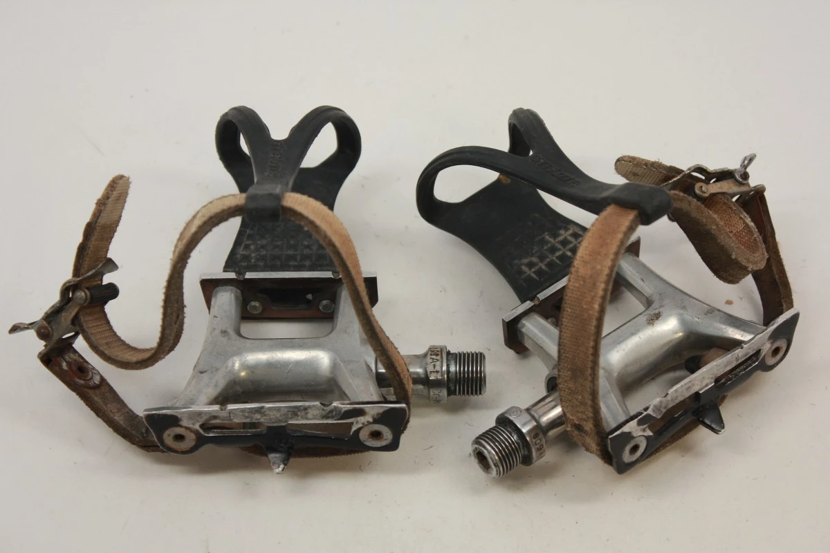 MKS Track Pedals: Christophe Toe Clips, Alfreda Straps - Bike Recyclery