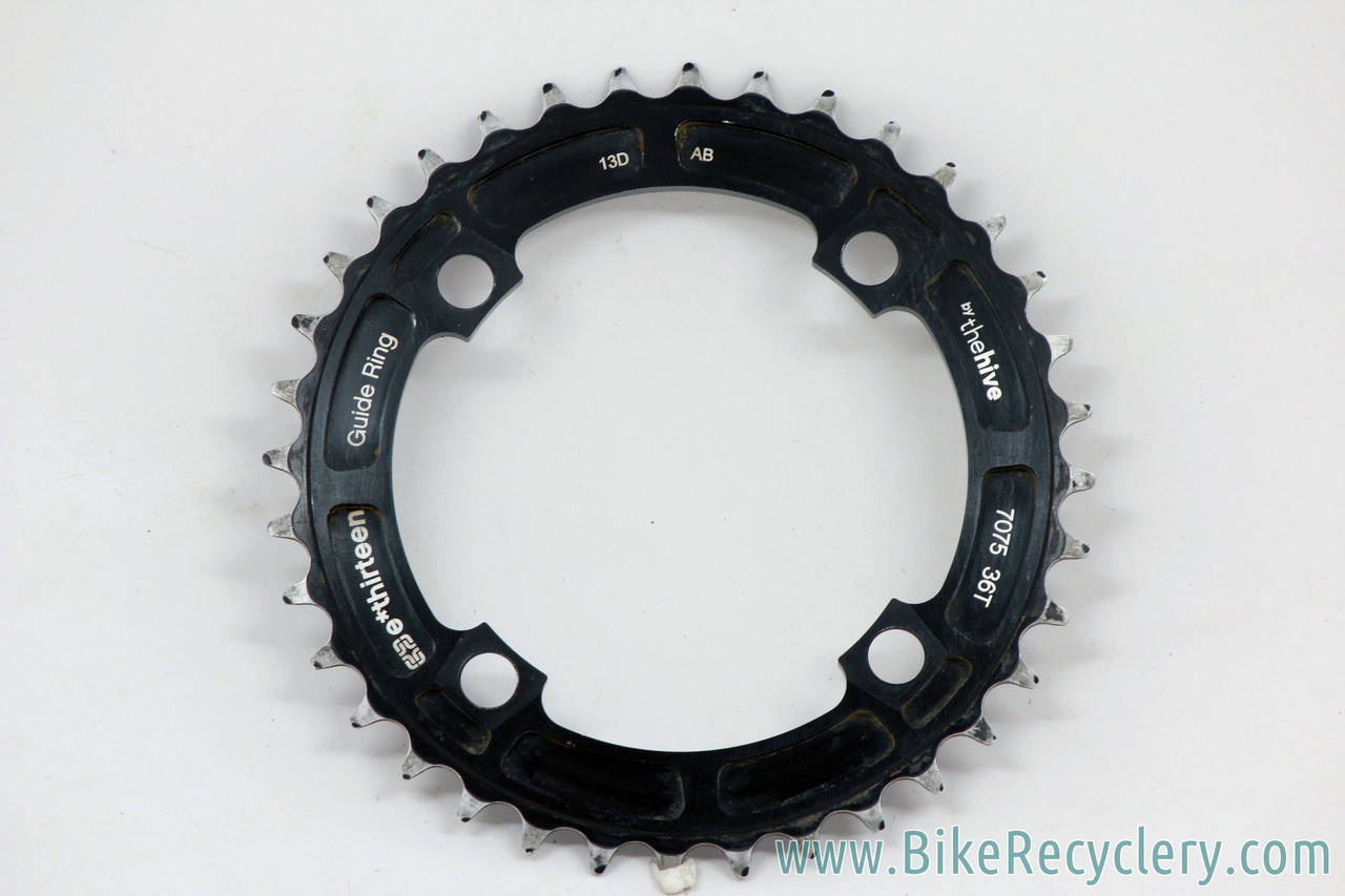 eThirteen The Hive Guide Ring Chainring: 36t x 104mm - Black - Bike ...