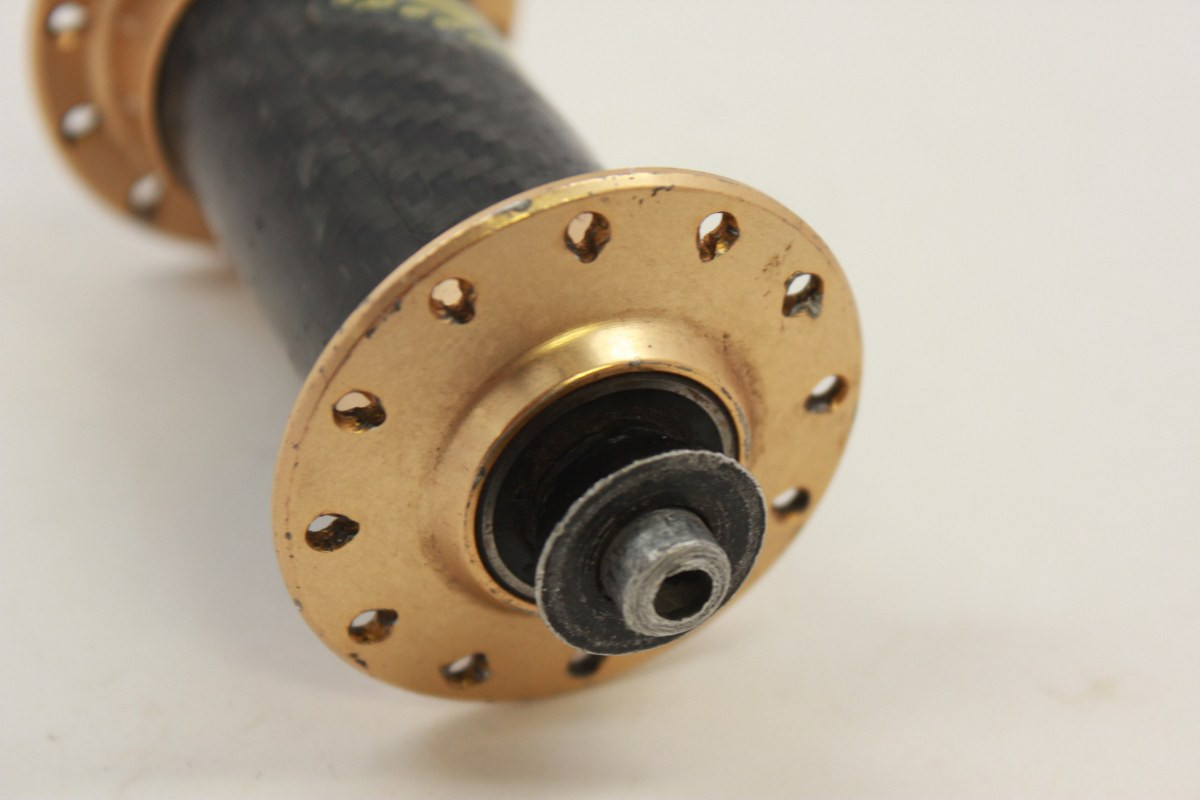 Zipp Ballistic Front Hub: Carbon / Gold, 24H - Bike Recyclery