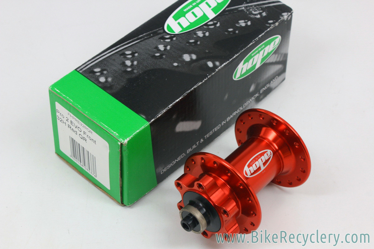 Hope Pro 2 Evo Front Hub: 32h - QR - Red (NEW) - Bike Recyclery