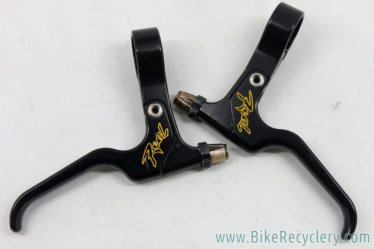 Real Designs Cantilever Brake Levers: Vintage 1990's - Black w/ Gold ...