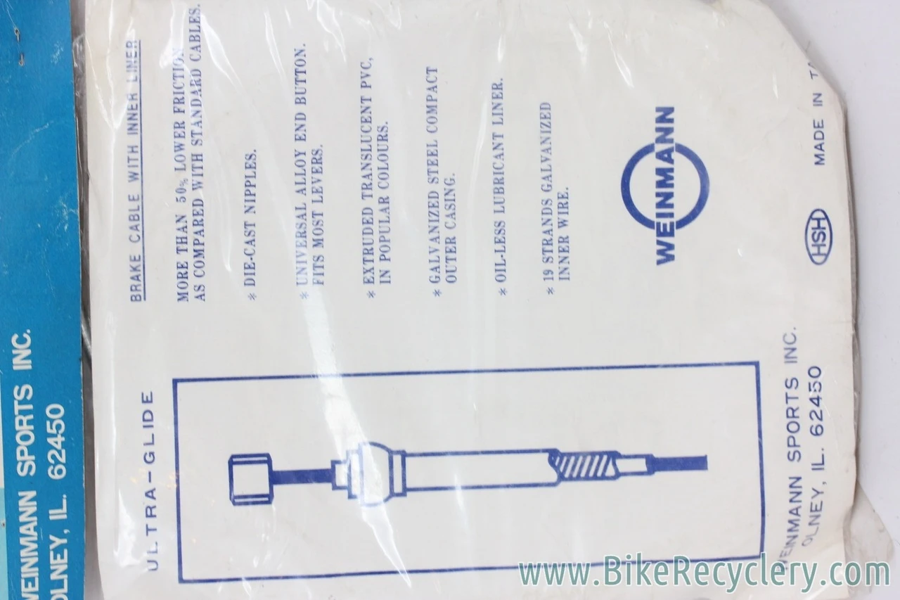 NIB/NOS Weinmann Ultra-Glide Brake Cable & Housing Set: Translucent ...