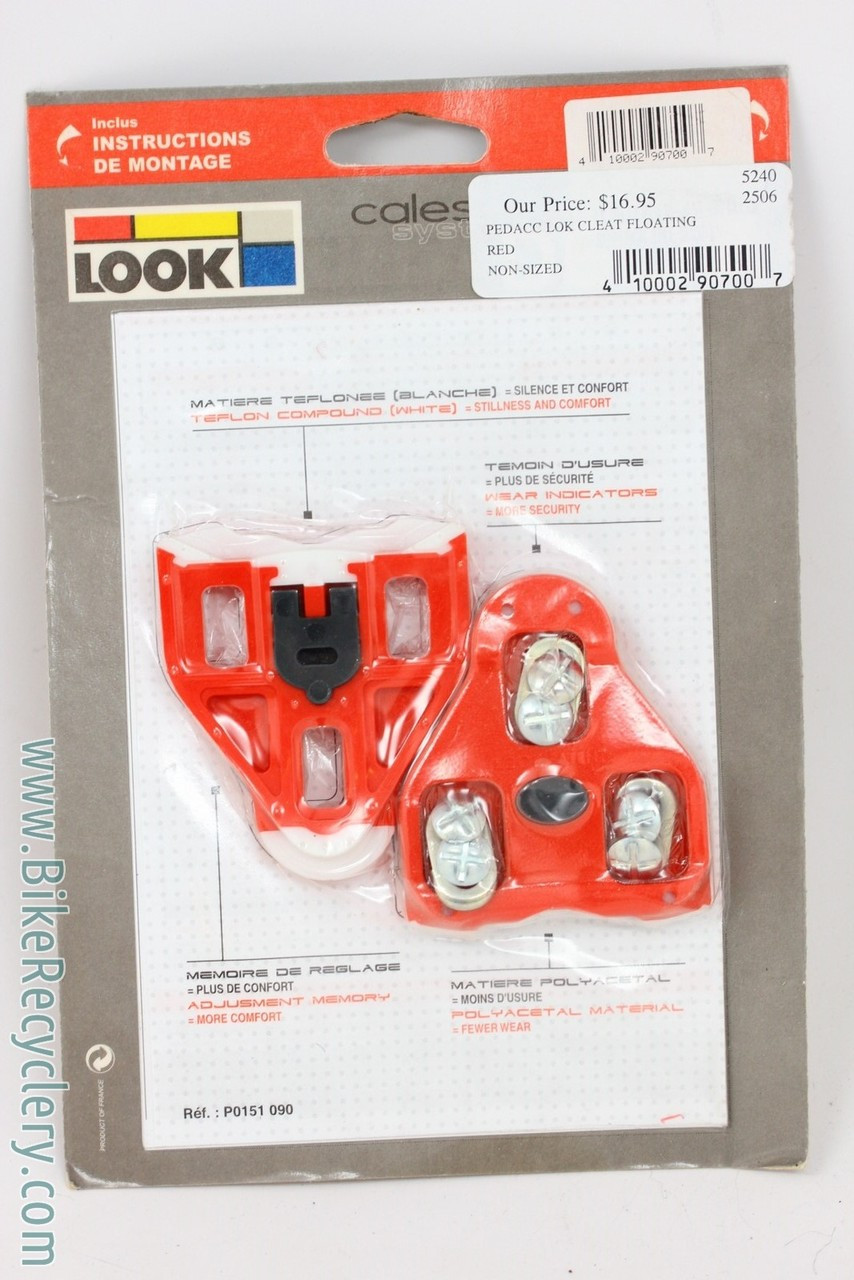 Look Delta Floating Cleats: Red (NEW) - Bike Recyclery