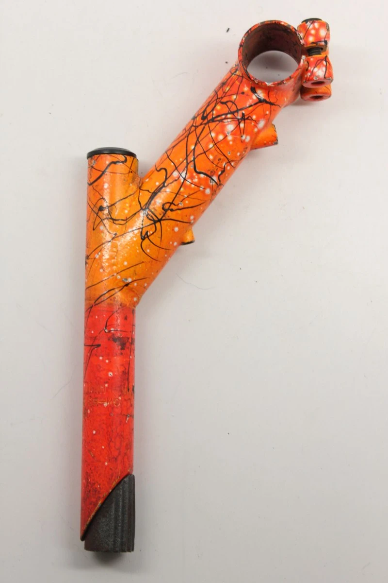 GT Quill Stem: 110mm, High Rise, Crazy Orange Paint Job, From 1990's GT ...