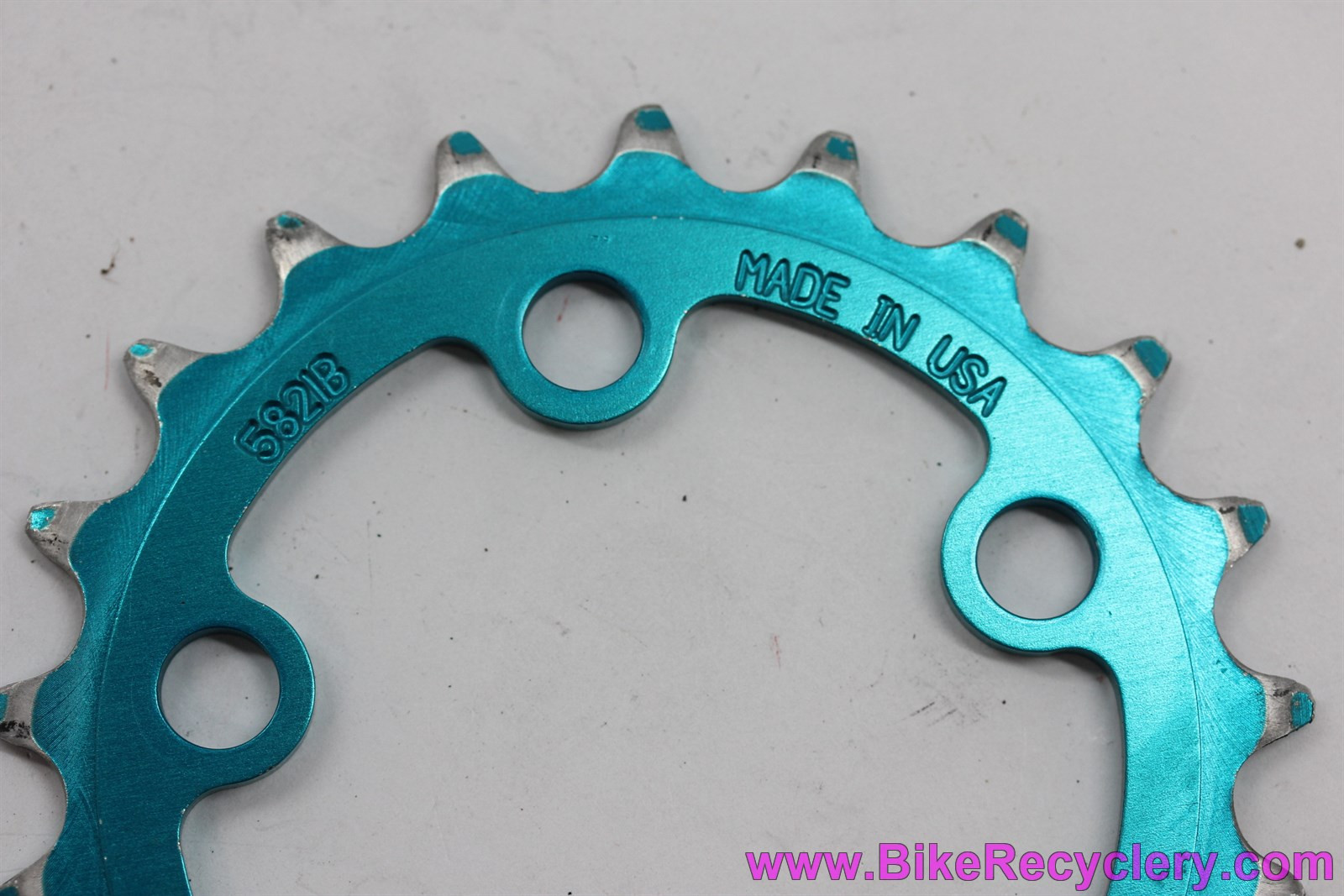TURQUOISE Anodized Vuelta Granny Chainring: 21t x 58mm - Vintage 1990's ...