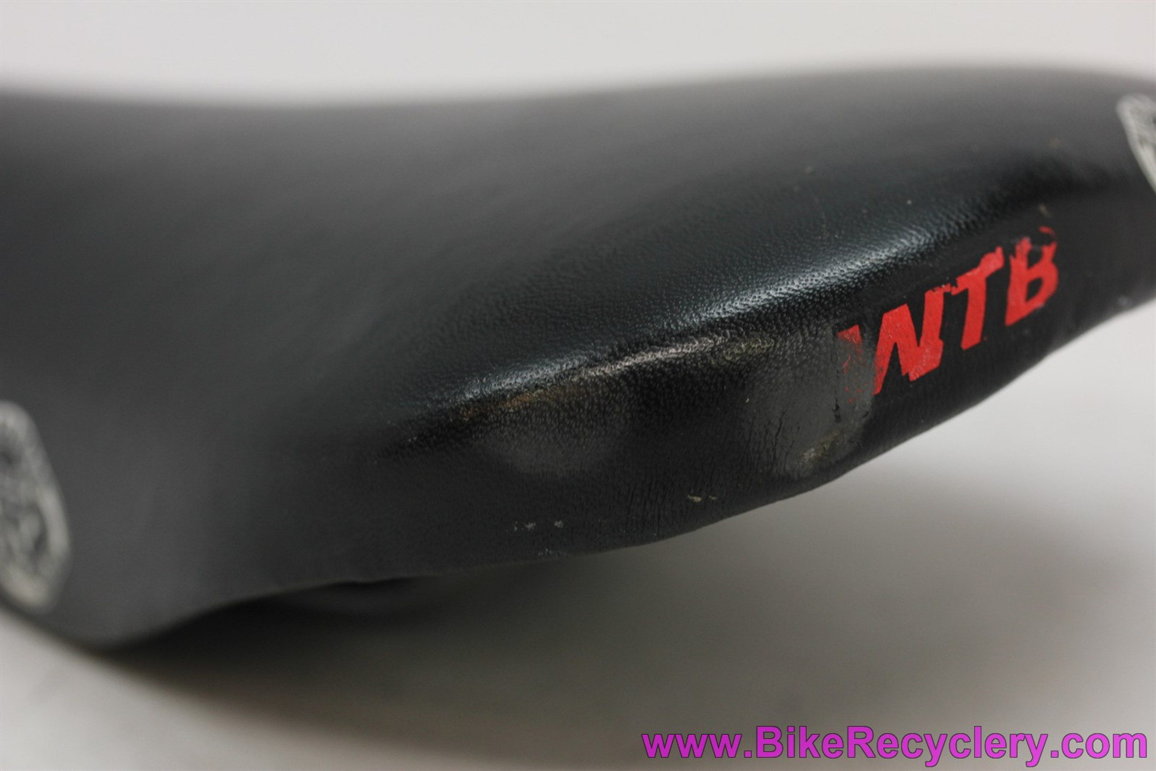 WTB SST-X Saddle: Vintage 1990's MTB - Black Leather (EXC) - Bike Recyclery