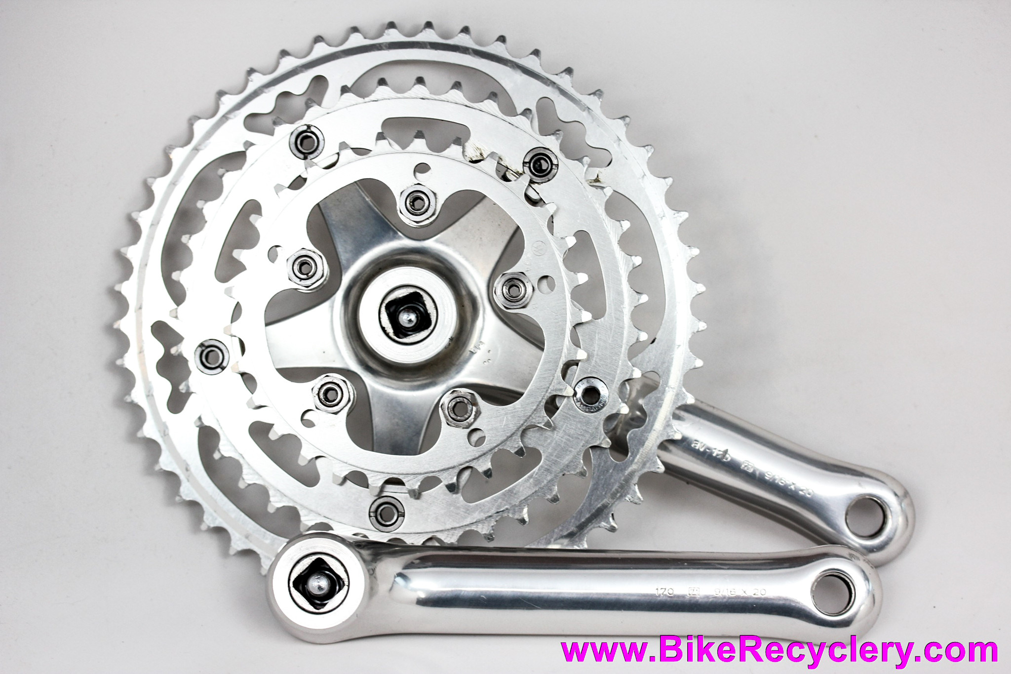 Campagnolo C-Record TRIPLE Crankset: 170mm - Willow Triplizer ...