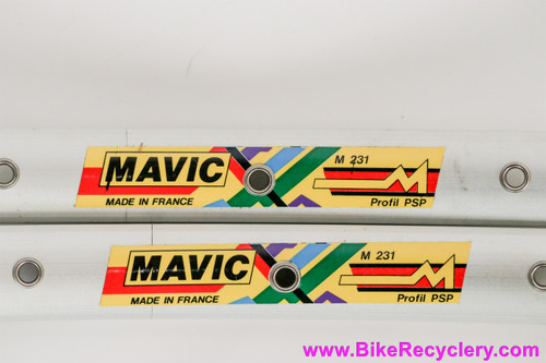 Nos Mavic M 231 Cd Profil Psp Rim 26 X 28h Paris Gao Dakar Hard Anodized Grey Single