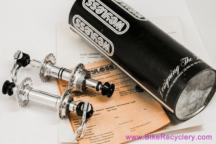 NIB/NOS Weyless Hubset w/ QR Skewers: 36H - 1970's - Mirror Polish ...