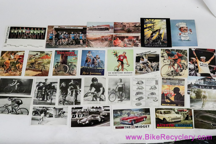 Vintage Bicycle & Car Postcard LOT: Path Racer - Stayer - Falcon ...
