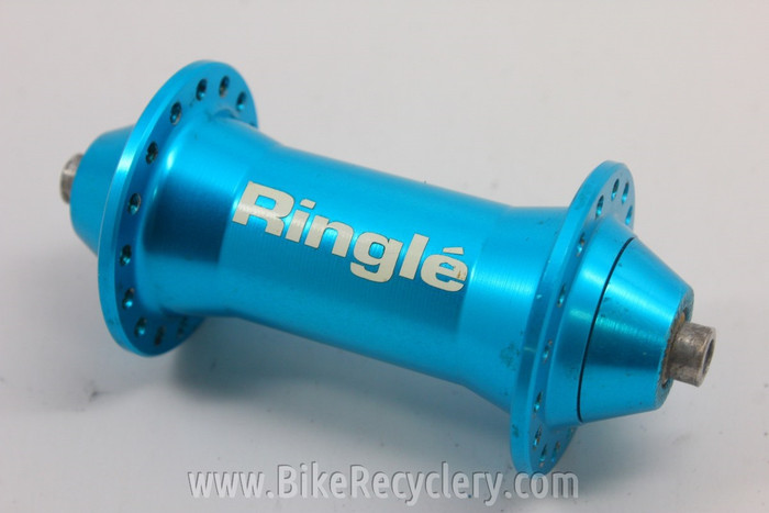 Ringle Super Bubba Front Hub: Teal / Turquoise 32H - Bike Recyclery