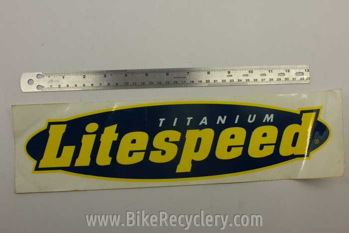 Vintage Litespeed Titanium Bicycles Sticker: HUGE ~16" x 4" - Bike ...